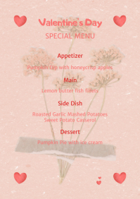 Heart Menu Template | PosterMyWall
