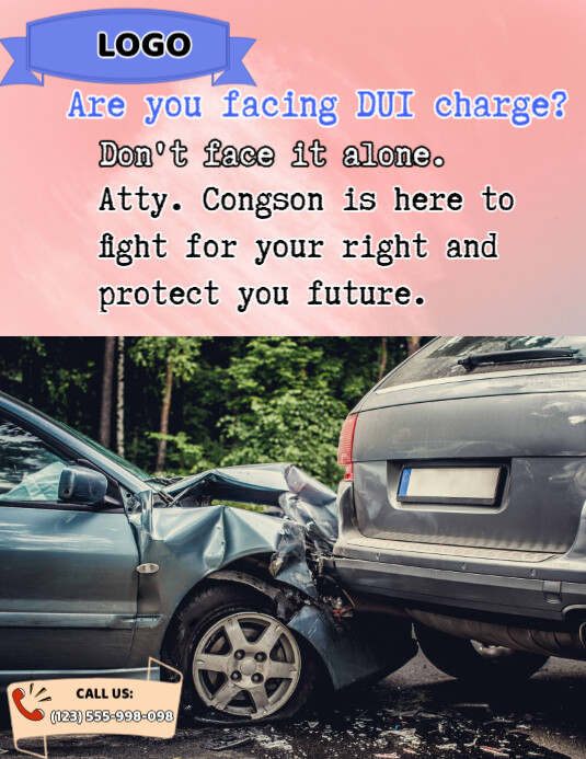 Copy of Pink Typographic Dui Flyer (us Letter) | PosterMyWall