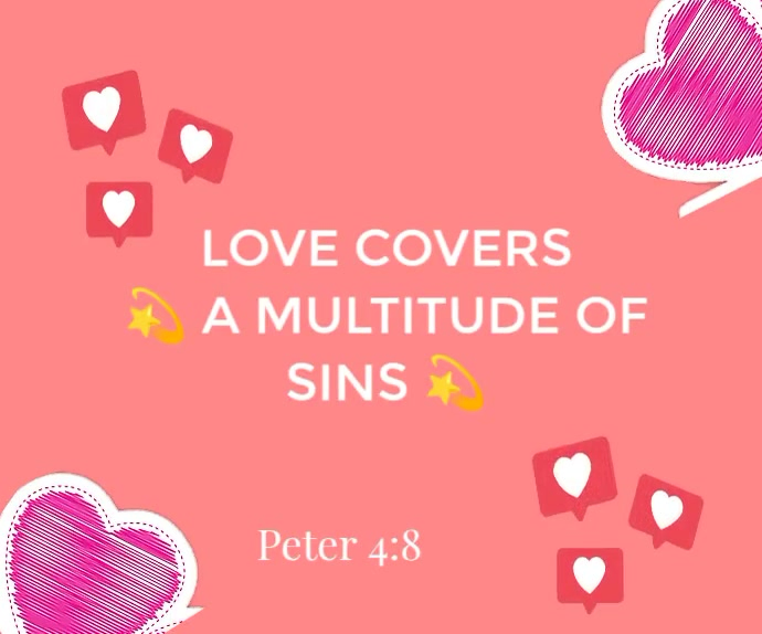 Pink Typographic Grace In Love Bible Verse Medium Rectangle Template ...