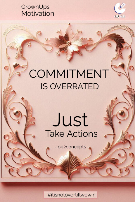 Pink Typographic Grownups Motivation Poster J Template | PosterMyWall