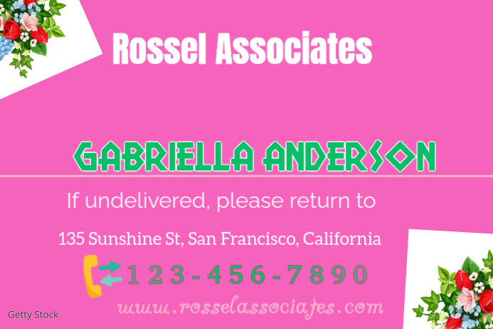 Modèle Pink Typographic Pink Label | PosterMyWall