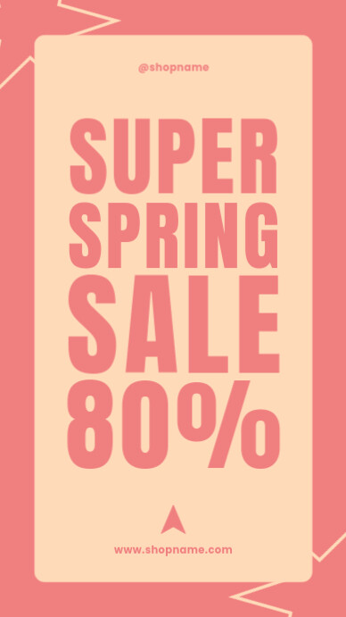Copy of Pink Typographic Super Spring Sale Promotional Discount Offer ...
