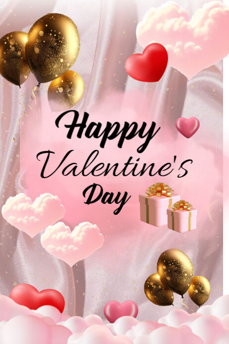 Pink Valentine’s Day Love poster Template | PosterMyWall