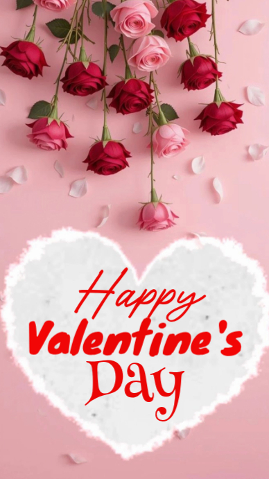 Pink Valentine's Day Digital Display Template | PosterMyWall