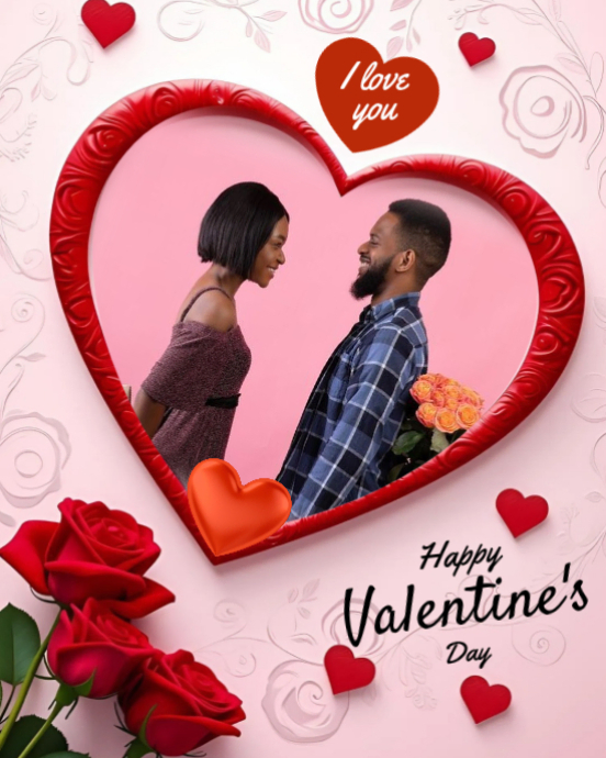 Pink Valentine's Day Instagram Portrait Template | PosterMyWall
