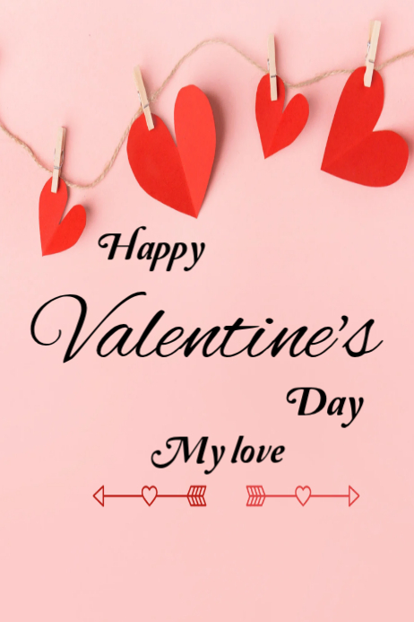 Pink Valentine's Day Poster Template | PosterMyWall