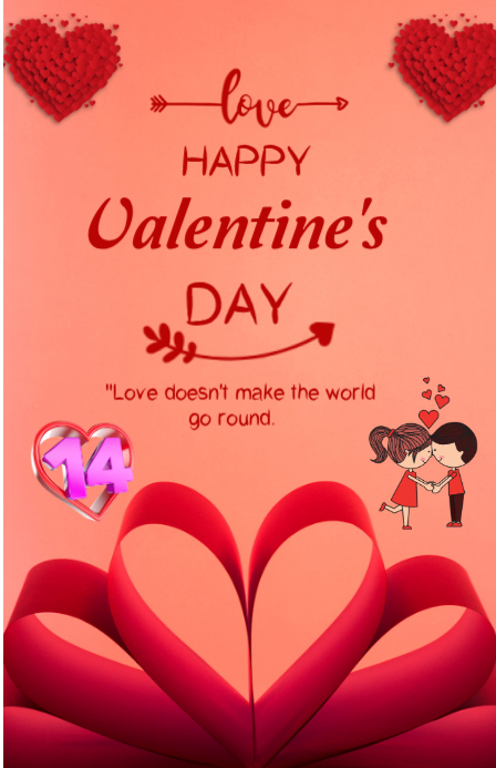 Pink Valentine's Day Tabloid Template | PosterMyWall