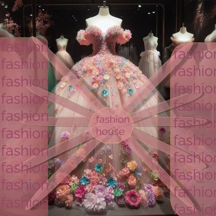 Pink Vintage, Pink Ball Gown Instagram Post Template | PosterMyWall