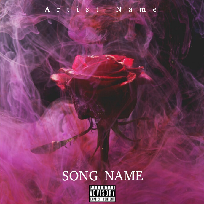 Pink Vintage Flower Album Cover Album Cover | PosterMyWall