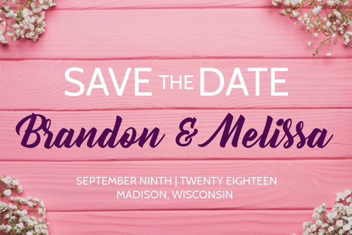 Pink Wedding Announcement Template | PosterMyWall