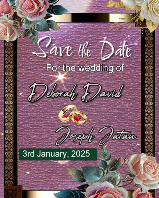 Pink Wedding Save the Date Instagram Portrait Video Template | PosterMyWall