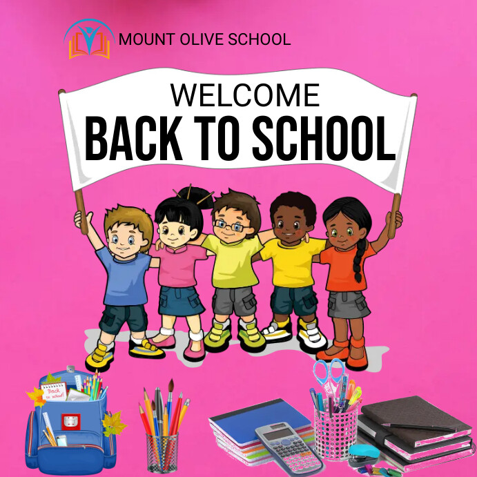 Pink Welcome Back To School Instagram Post Templat | PosterMyWall