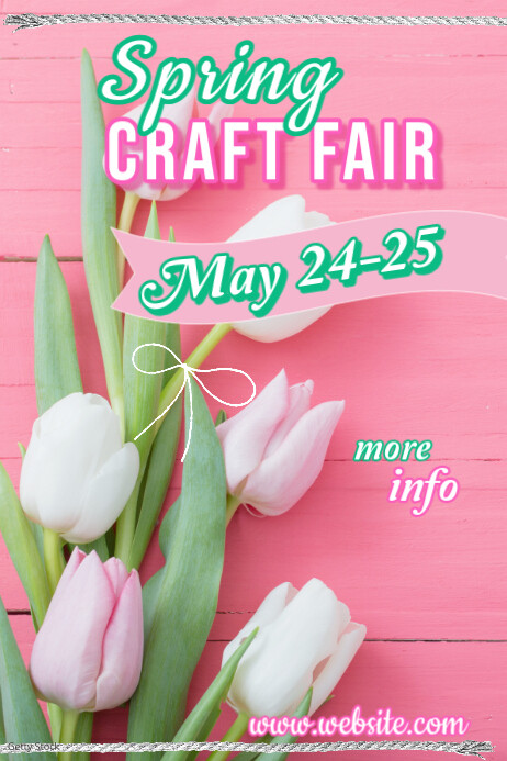 Copy of Pink/White Floral Spring Craft Fair Poster | PosterMyWall