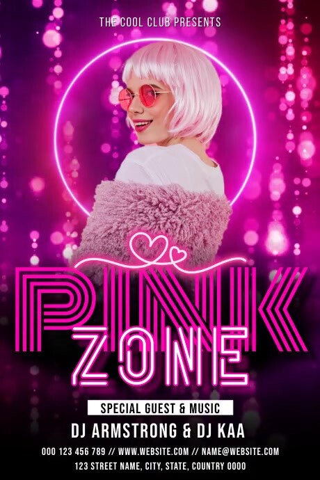 Pink Zone Party Template | PosterMyWall