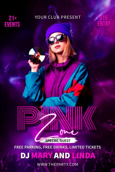 Copy of Pink Zone Party | PosterMyWall