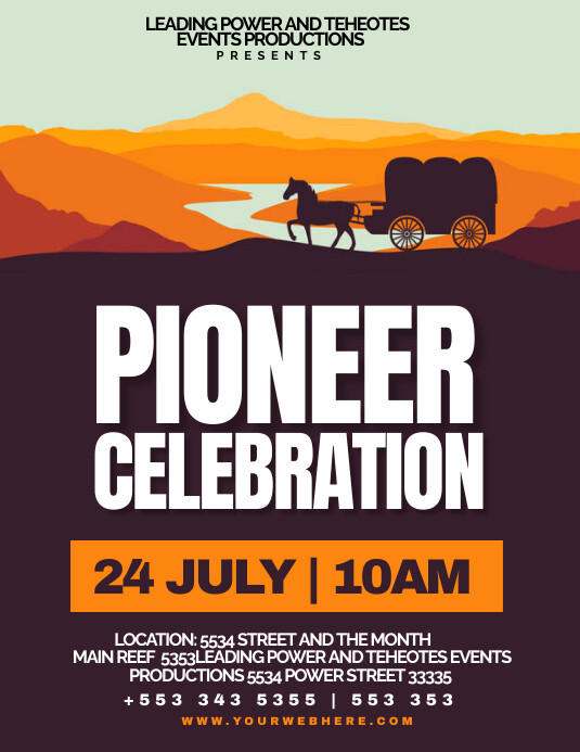 Copy of Pioneer Day | PosterMyWall