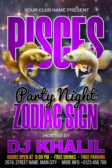 Copy of Pisces Party Night | PosterMyWall