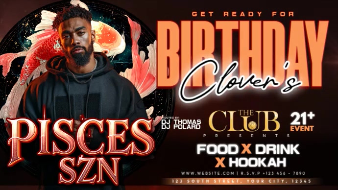 Pisces Season Birthday Takeover Template | PosterMyWall