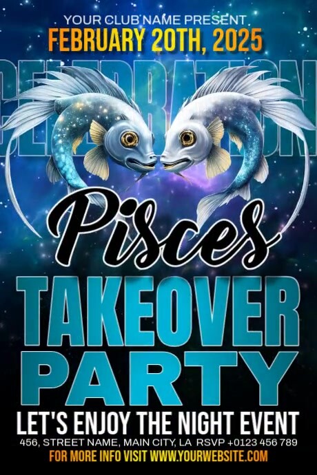 Copy of Pisces Takeover Party | PosterMyWall