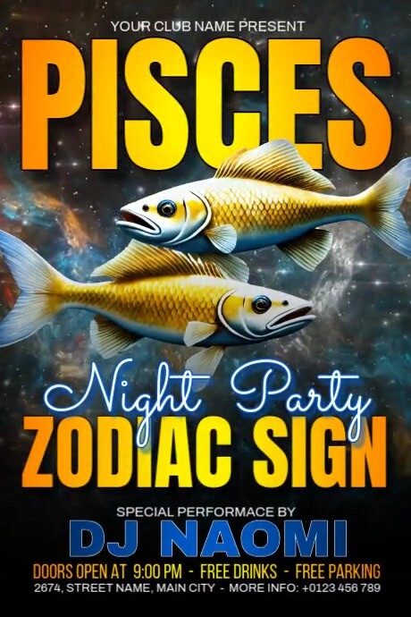 Pisces Zodiac Sign Ads Template | PosterMyWall