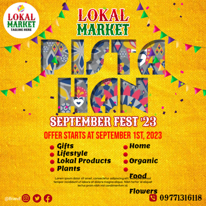 Pistahan September Fest Template | PosterMyWall