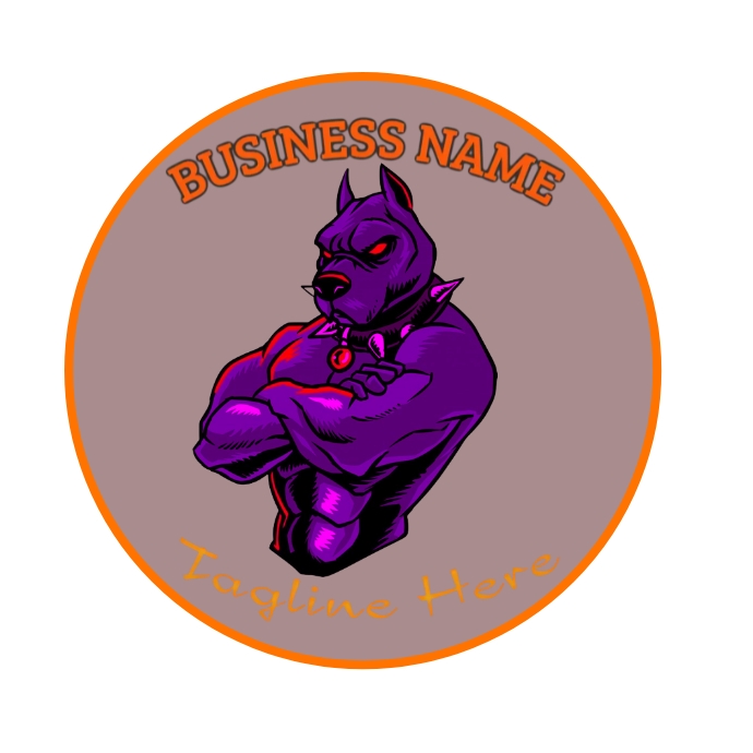 Pitbull fighter logo Template | PosterMyWall