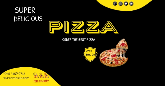 pizza ad facebook ad (3) Template | PosterMyWall