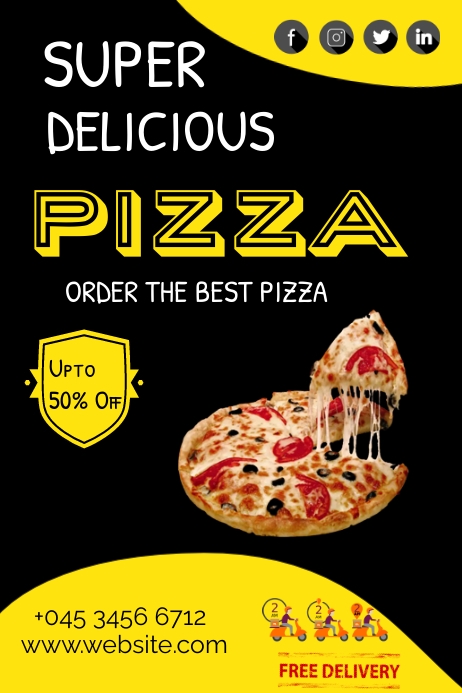 Copy of pizza ad poster (1) | PosterMyWall