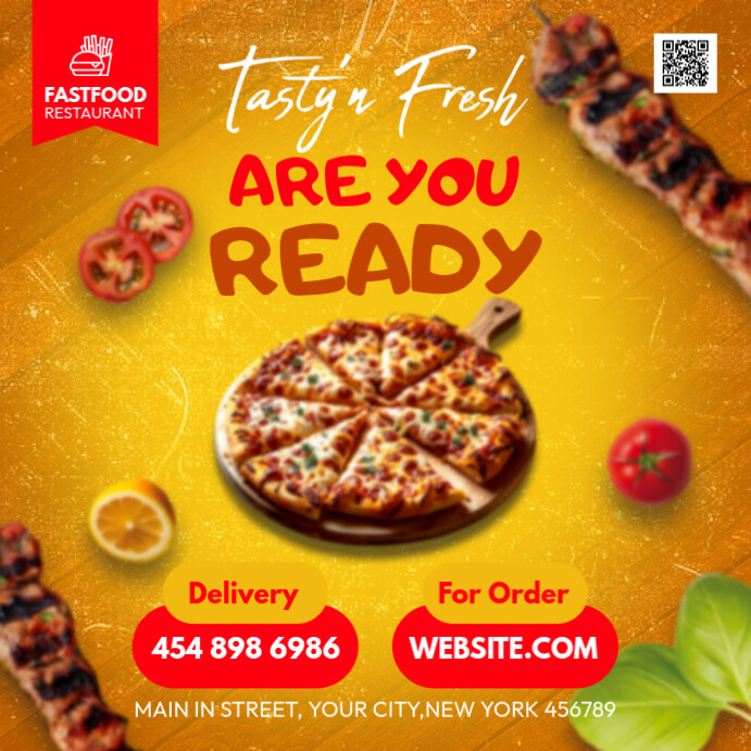 pizza ad template | PosterMyWall