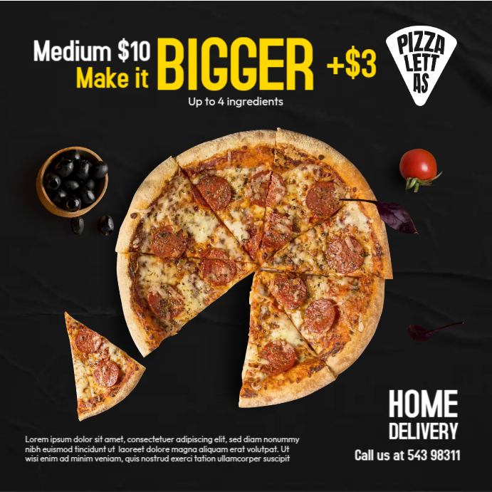 Pizza Ads Template | PosterMyWall