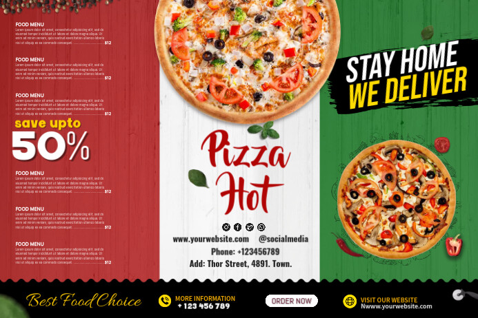 Pizza Best Deals Template | PosterMyWall
