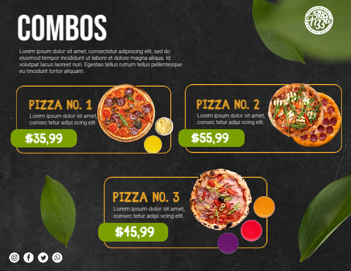 Pizza Combos Template | PosterMyWall