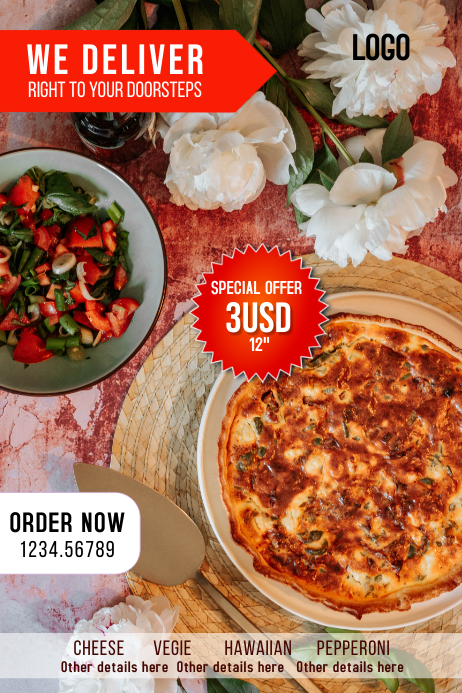 Pizza Delivery Template | PosterMyWall