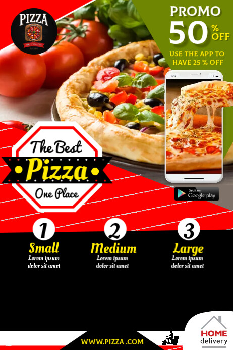 pizza delivery Template | PosterMyWall