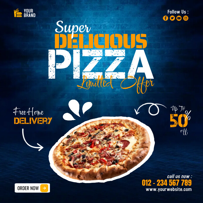 Pizza Delivery Template | PosterMyWall