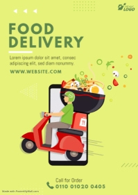 Food Delivery Service Ad Template | PosterMyWall