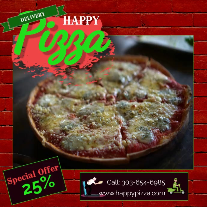 Copy of Pizza Delivery Special Offer video | PosterMyWall