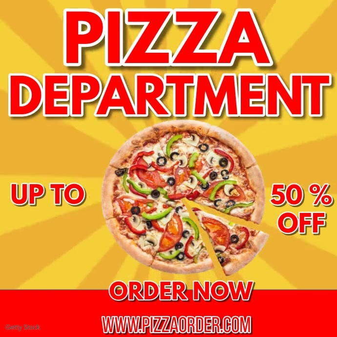 Plantilla de Del Departamento de Pizza | PosterMyWall