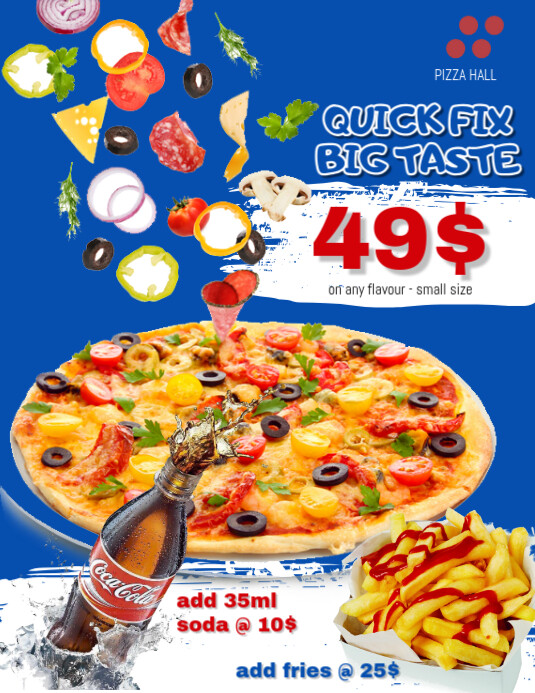 Pizza Discount Ad Template | PosterMyWall