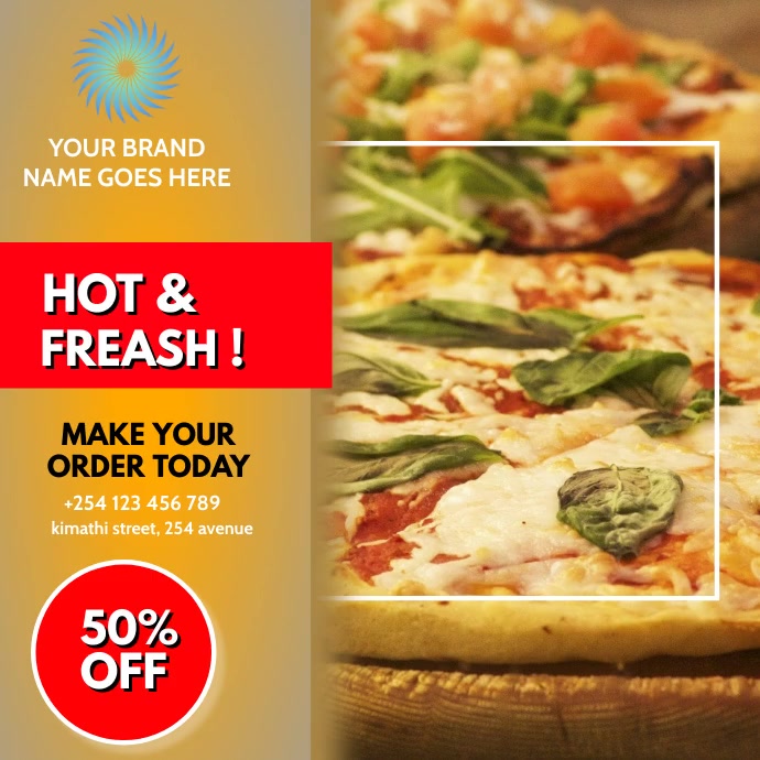 pizza fast food menu restaurant sale flyer Template | PosterMyWall