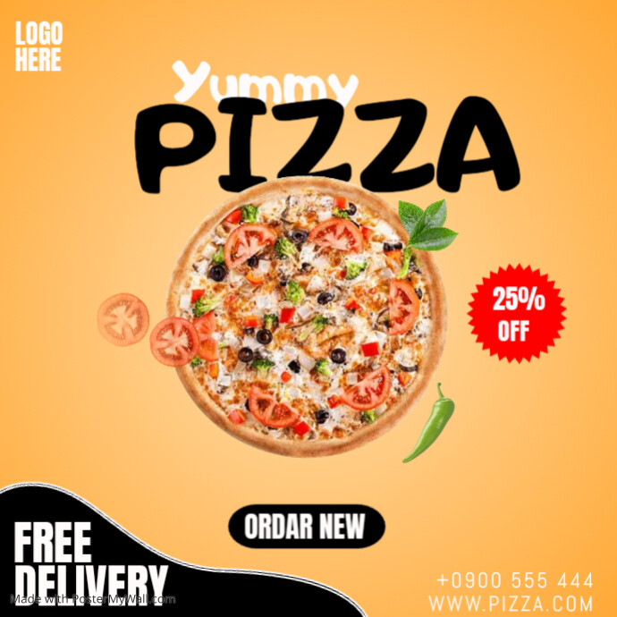 Copy of Pizza flair | PosterMyWall