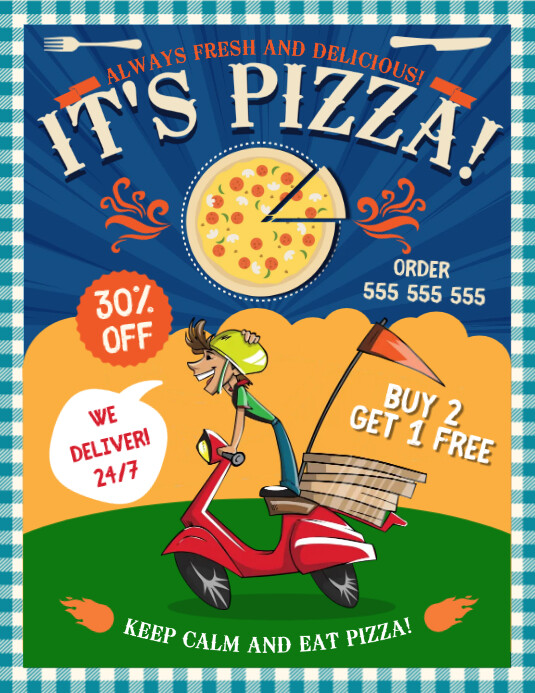 PIZZA FLYER Templat | PosterMyWall