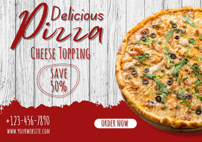 Pizza Flyer Landscape Template | PosterMyWall