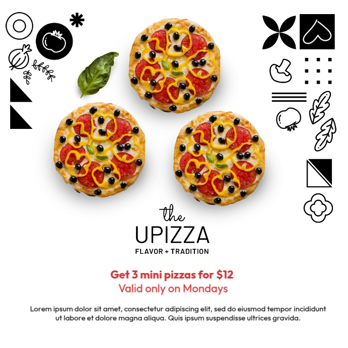 Copy of Pizza Food Ads | PosterMyWall