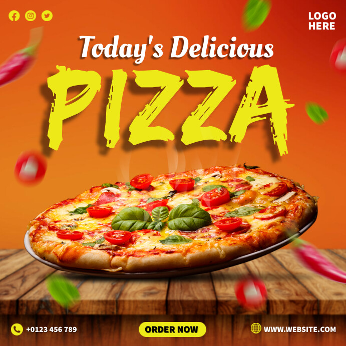Pizza Food Ads Template | PosterMyWall
