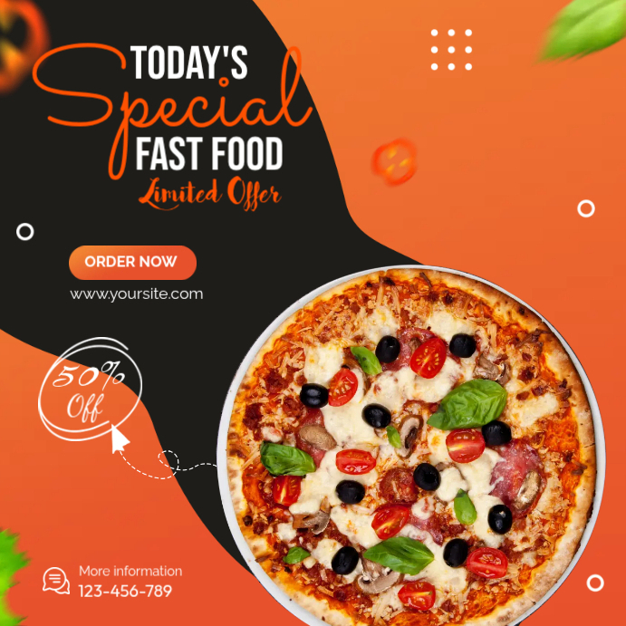 Pizza Food Display Template | PosterMyWall