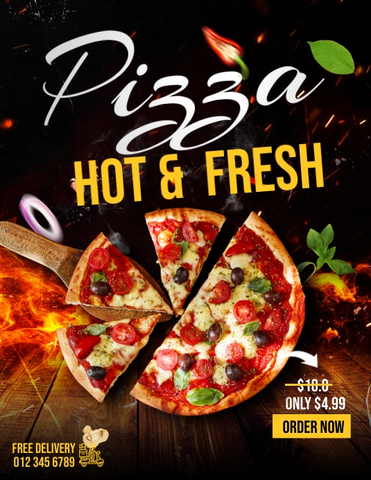 Pizza Food Menu Templat | PosterMyWall