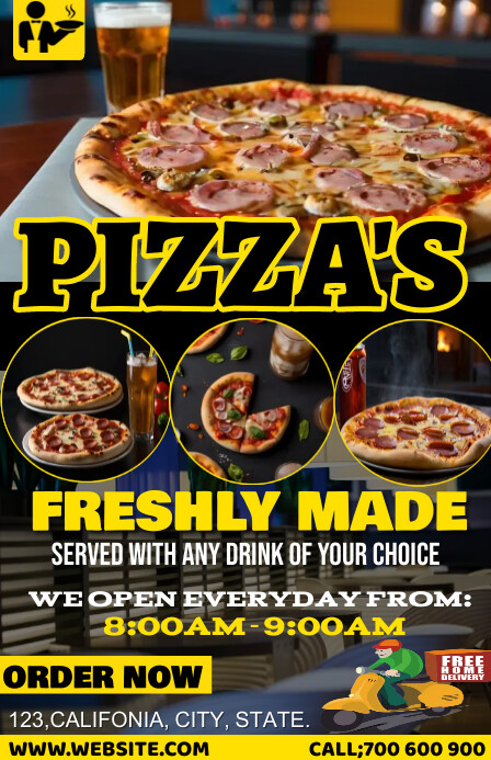 Copy of Pizza food promotion social media post | PosterMyWall