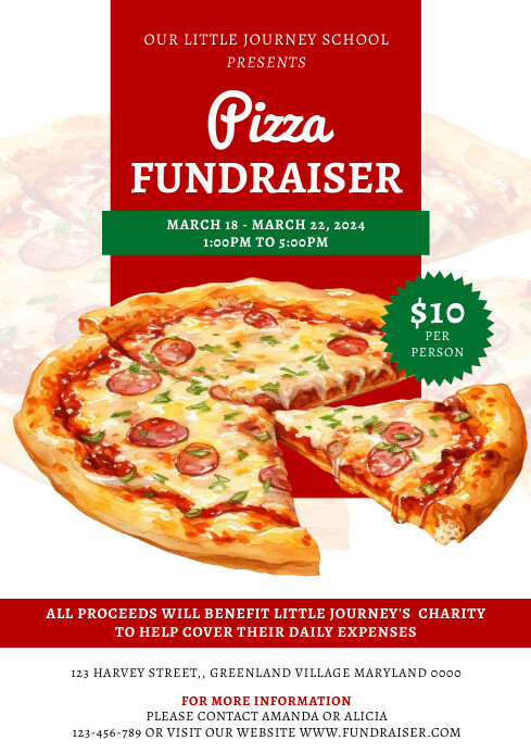 Pizza Fundraiser Template | PosterMyWall