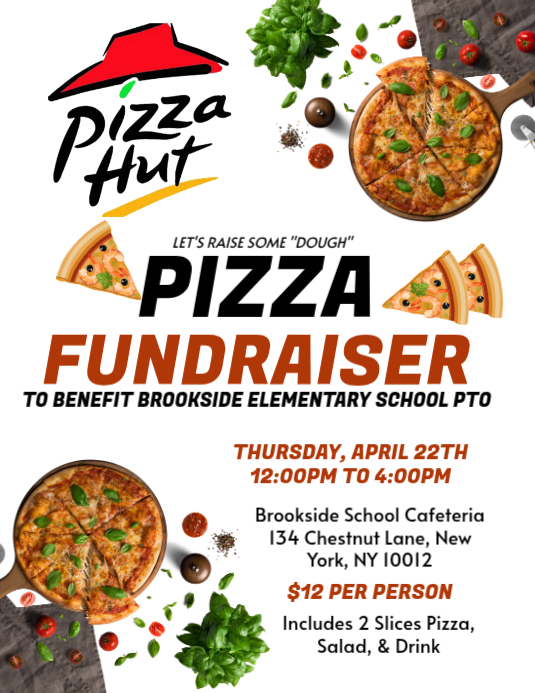 Pizza Fundraiser Flyer Templat | PosterMyWall